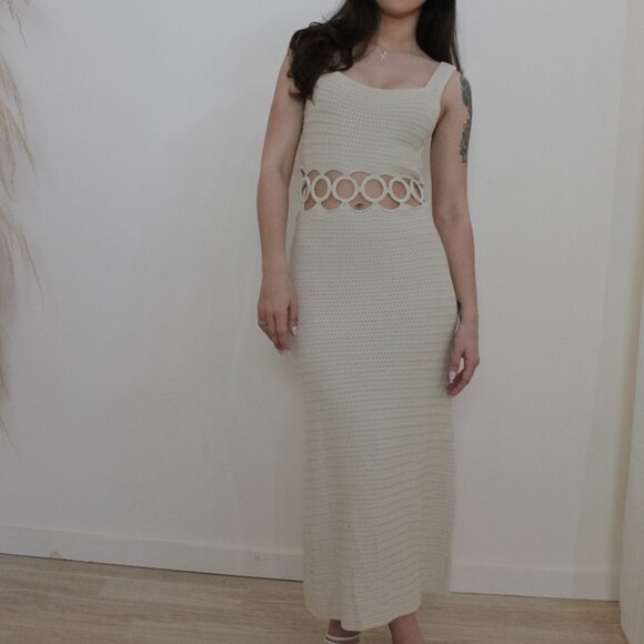 Le Lis | Dresses | Tan Knit Cut Out Dress As Seen On Taylor From ...